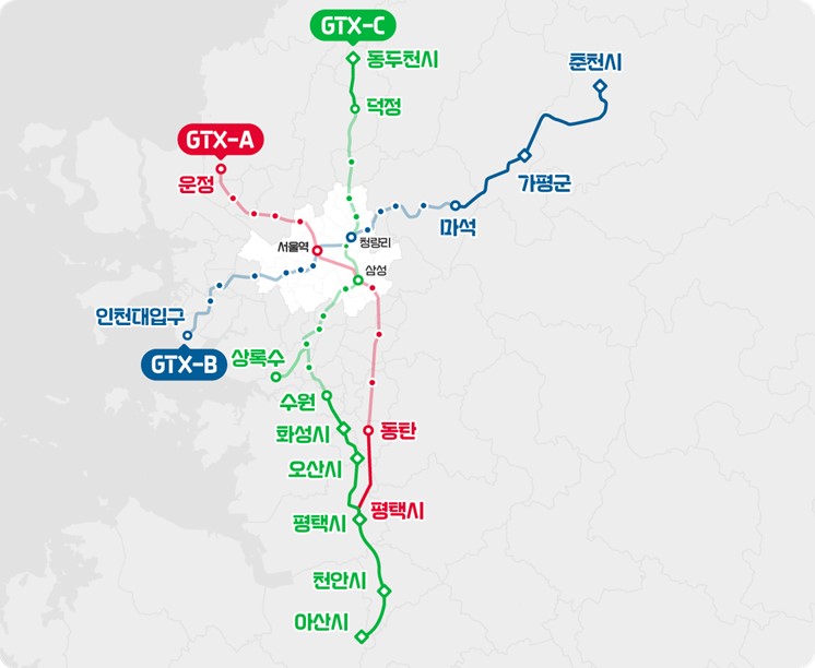 GTX-C 천안·아산까지 연장해 2028년 말 개통